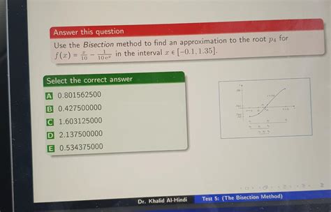 Solved Answer This Question Use The Bisection Me Solutioninn