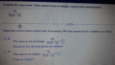 Solved Evaluate The Expression If The Answer Is Not An Chegg