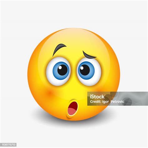 Émoticône Confus Mignonemoji Smileyillustration Vectorielle Vecteurs