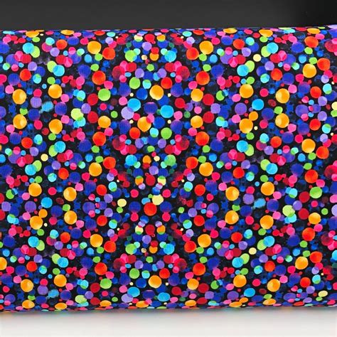 Rainbow Dots Fabric 100 Quilter Cotton Fabric Floating Rainbow