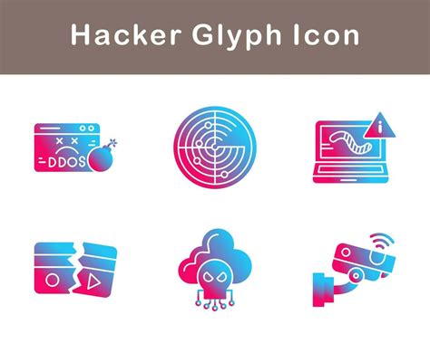 Hacker Vector Icon Set 20647918 Vector Art At Vecteezy