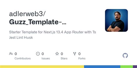 Github Adlerweb3guzztemplate Next13starter Starter Template For