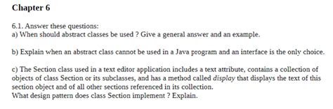 Solved Answer These Questions A When Should Abstract Chegg