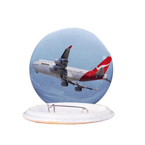 Departing Qantas Boeing 747 Designed Pins Aviation Shop