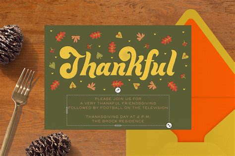 Thanksgiving Potluck Invitation