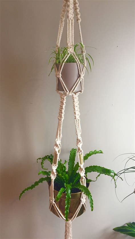 Double Elsa 72 Large Double Macramé Plant Etsy Canada