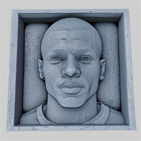 3d File Kylian Mbappe Head Relief Soccer ⚽ ・3d Printing Model To Download・cults