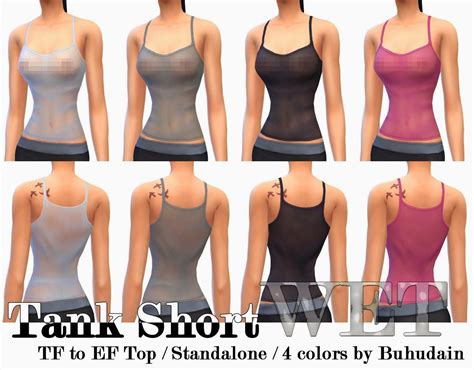 My Sims 4 Blog Wet Tank Top For Females By Buhudain Sims 4 Sims 4