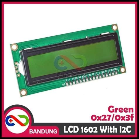 jual termurah lcd 1602 char green backlight with i2c serial interface