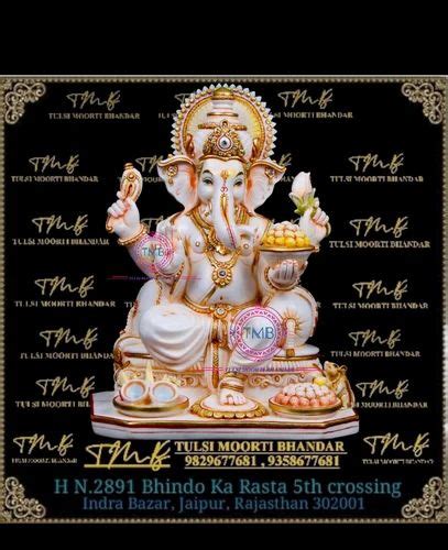 White Marble Lord Ganesha Statue At Rs 25000 In Jaipur Id 2850327034348