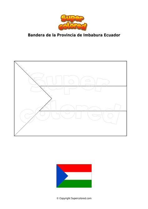 Dibujo Para Colorear Bandera De La Provincia De Imbabura Ecuador
