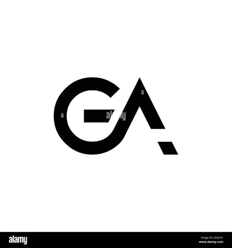 Erste GA Schreiben verbunden Logo. GA schreiben Typ Logo Design vector ...