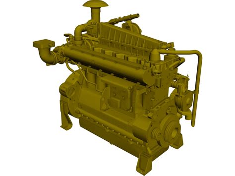 Caterpillar G3306 Ta Engine Cad Model 3dcadbrowser