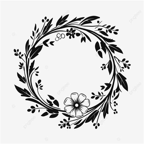 花環剪影 輪廓 花圈 花的png去背圖片素材免費下載，免摳圖設計圖案下載 Pngtree