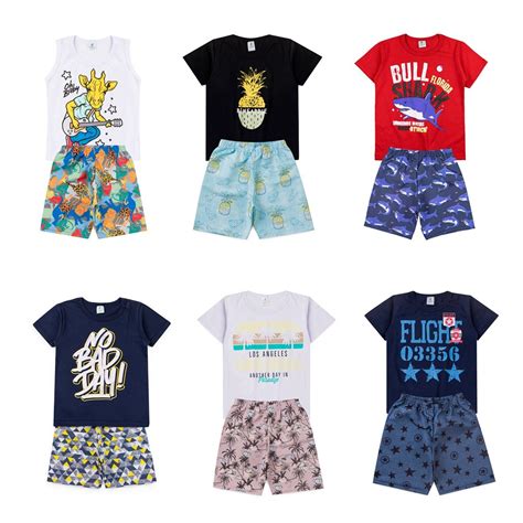 Kit Lote Roupa Infantil Menino Masculino Atacado Ao