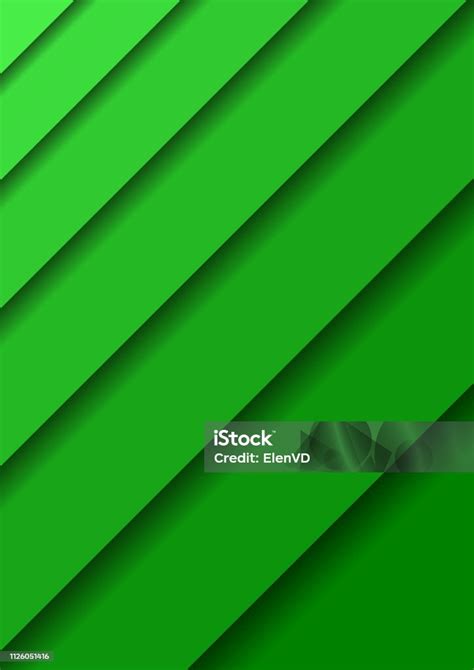 종이 배너 3d 추상적인 배경을 녹색 레이어 시트 하나는 다른 대각선 그리고 그림자 배너 포스터 인사장 Papercut 레이아웃 벡터 일러스트입니다 3차원 형태에 대한 스톡