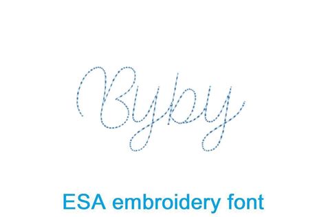 Byby Bean Stitch Esa Embroidery Font Sna Etsy