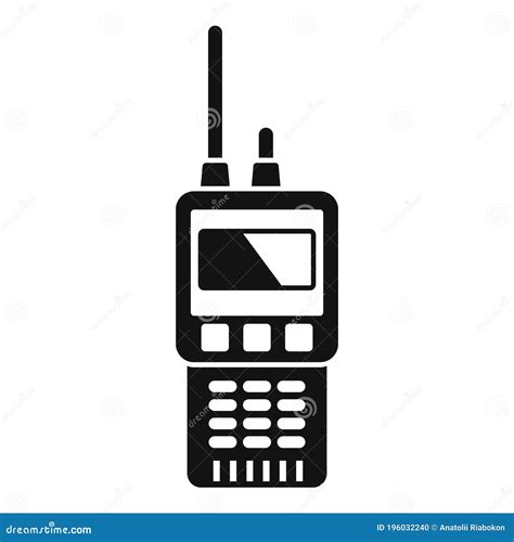 Style Simple Dicône Talkie Walkie Radio Illustration De Vecteur