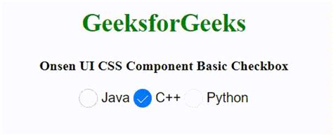Onsen UI CSS 组件基本复选框 码农参考