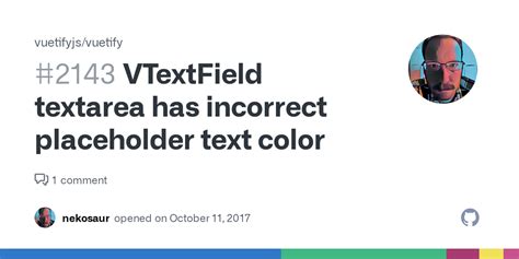 Vtextfield Textarea Has Incorrect Placeholder Text Color · Issue 2143