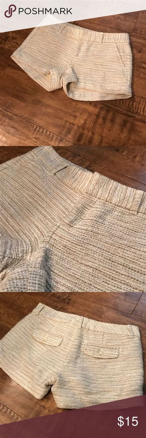 Banana Republic Gold And Ivory Shorts Metallic Shorts Banana
