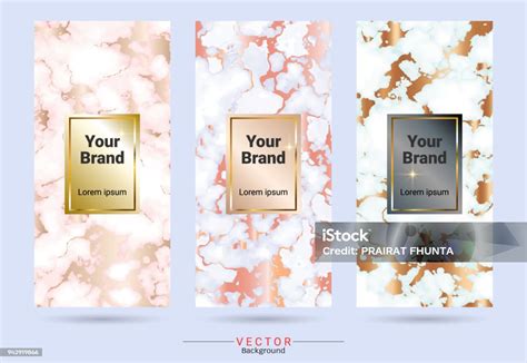 포장 및 라벨링 디자인 서식 파일 호화 스러운 상표 또는 대리석 질감 골든 호 일 및 선형 스타일 와 프리미엄 제품에 적합 0명에 대한 스톡 벡터 아트 및 기타 이미지