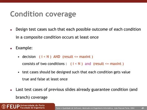 Tqs Teste E Qualidade De Software Software Testing And Quality Test Case Design White Box