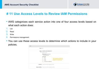 AWS Account Security Checklist PPT