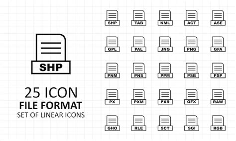 Premium Vector File Format Icons Sheet Pixel Perfect