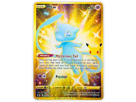 Mew 2525 Full Art Holo Gold Secret Rare Celebrations Proxy Etsy
