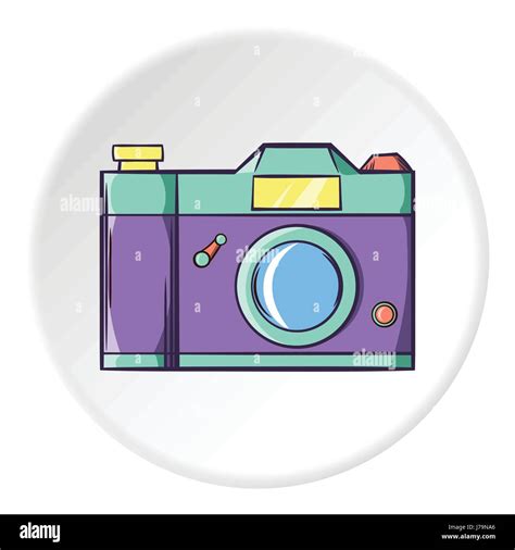 Icono de la cámara fotográfica de estilo retro estilo de dibujos