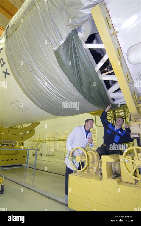 A Proton M Launch Vehicle With A Kosmos Spacecraft At A Launch Facility