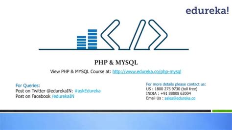 Webinar Php And Mysql Server Side Scripting Language For Web Development Ppt