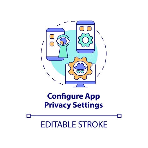 App Privacy Settings Configuration Concept Icon Logo Configuration