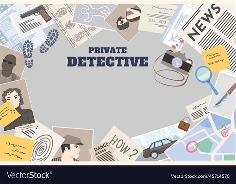 Private Detective Poster With Copy Space Vector Image