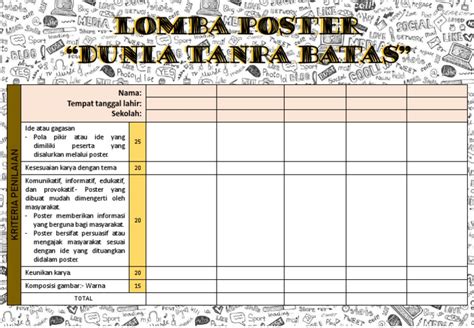 Contoh Kriteria Penilaian Lomba Poster Gratis Imagese