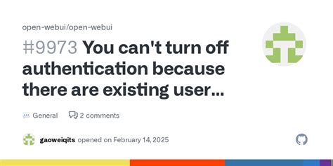 You Cant Turn Off Authentication Because There Are Existing Users If