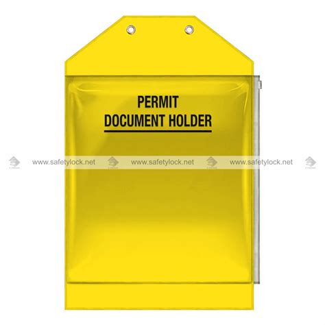 Waterproof Yellow A4 Permit Document Holder E Square