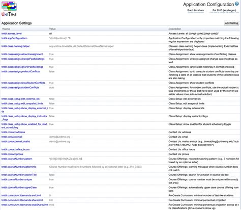 help application configuration
