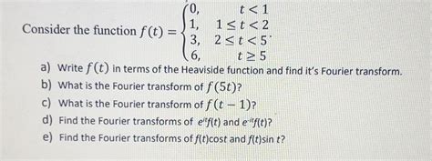 Solved Consider The Function Chegg