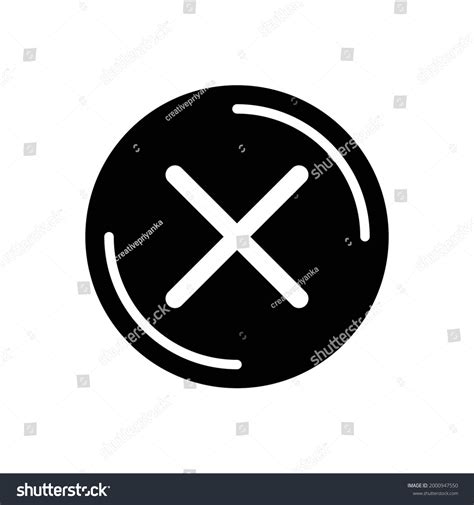 Vector Black Icon Wrong Stock Vector Royalty Free 2000947550 Shutterstock