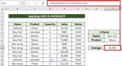 How To Use Excel AVERAGEIF With Multiple Criteria 5 Examples