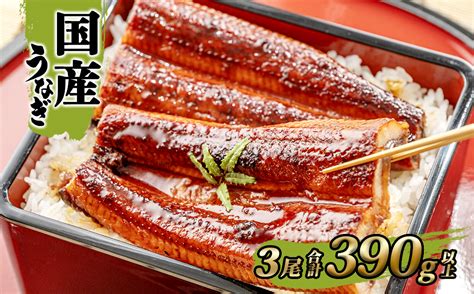 国産 うなぎ 蒲焼き 境町秘伝のタレ 4度焼きあげ 3尾 計390g以上 簡易包装 タレ 山椒 付き｜茨城県境町ふるさと納税特設サイト