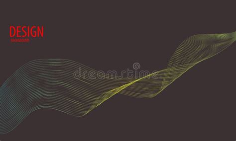 Vector Abstract Background With A Colored Dynamic Waves Illustration