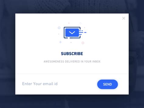 Subscribe To Newsletter Modal Freebie Download Sketch Resource