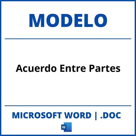 modelo de acuerdo privado entre partes word