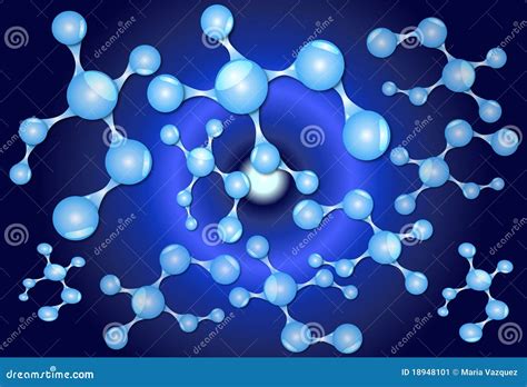 Connection Of Molecules Stock Vector Illustration Of Neutron 18948101