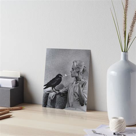Tippi Hedren Having Her Cigarette Lit By A Crow On The Set Of The