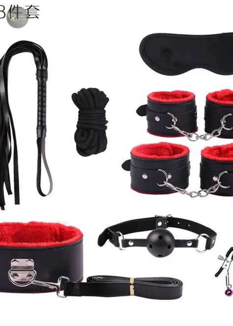 10 Pcs Sextoy Kits Tool Adult Couple Handcuffs Ankle Cuffs Cosplay Toys