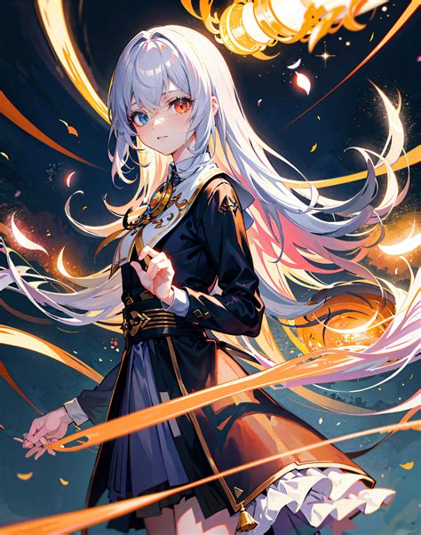 걸작 ，최고의 품질，매우 상세한 Cg 통합 8k 벽지，영화 조명，렌즈 플레어 글로우，아름답고 디테일한 색상，여러 가지 빛깔의 머리카락의 옆모습，화려한 빛，입자상 물질